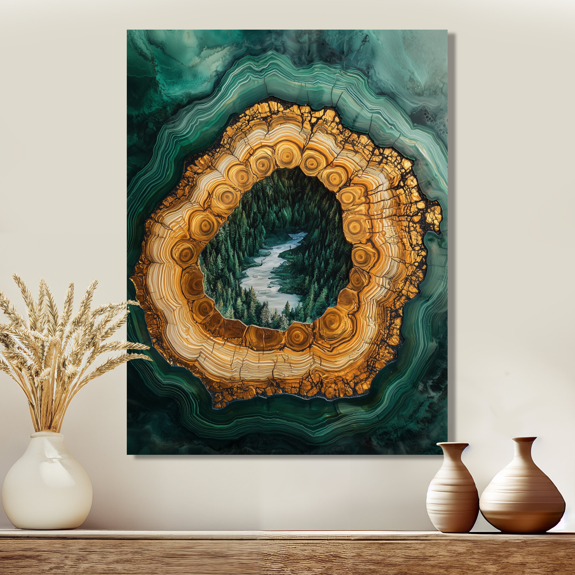 Millwood Pines Bold Forest Landscape Path Of The Emerald River III ...