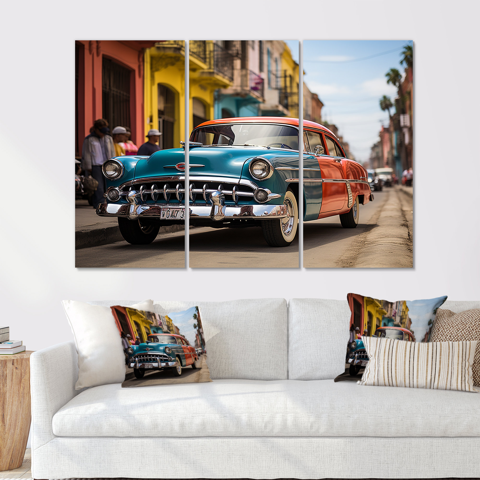 Trent Austin Design® Cuba Classic Iconic Car I - Cuba Canvas Wall Art ...