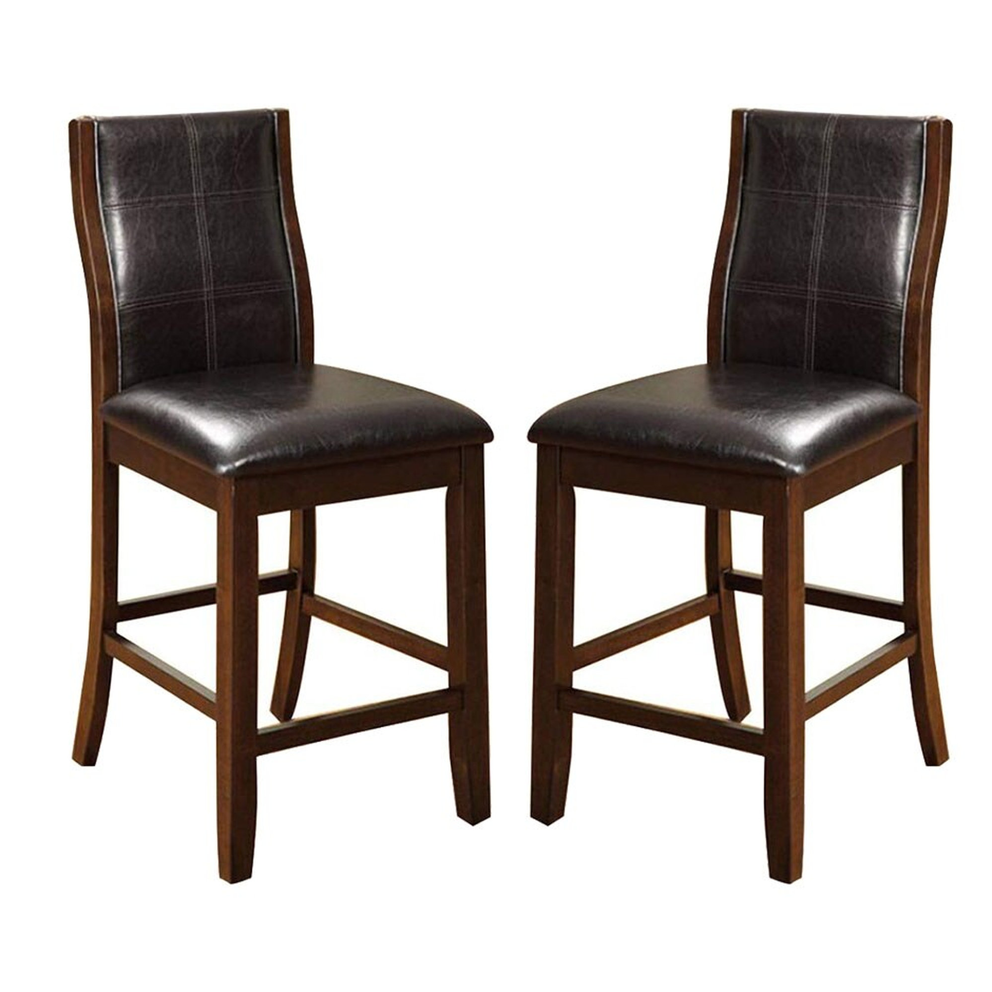 Lark Manor™ 2pc Counter Height Chairs For Dining - Brown Cherry, Seat ...
