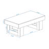 Ivy Bronx 42 Inch Wood Rectangular Coffee Table, All MDF Farmhouse ...