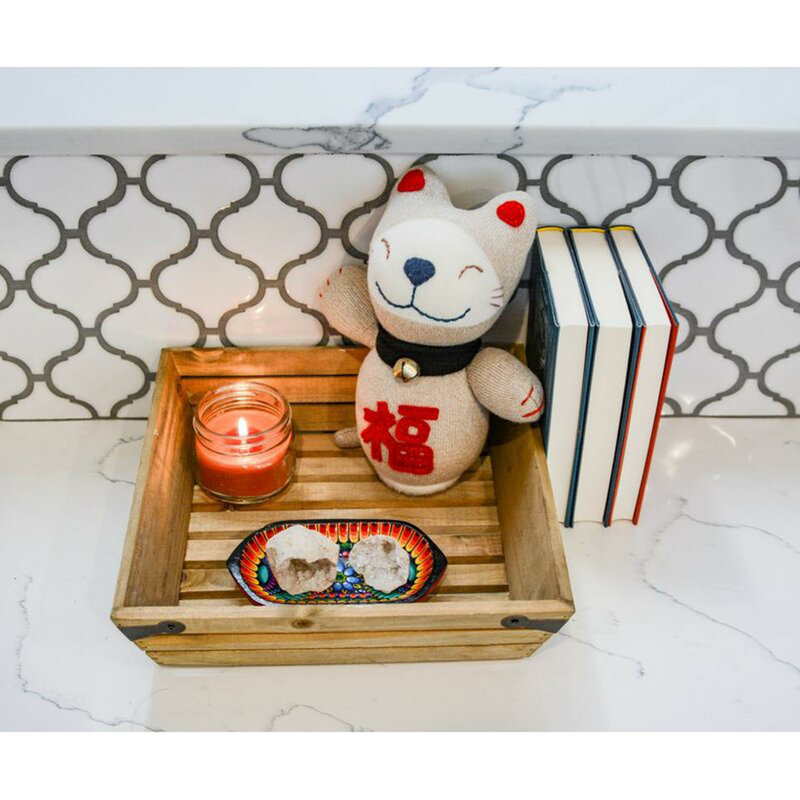 Gracie Oaks Large Shallow Manufactured Wood Crate & Reviews | Wayfair