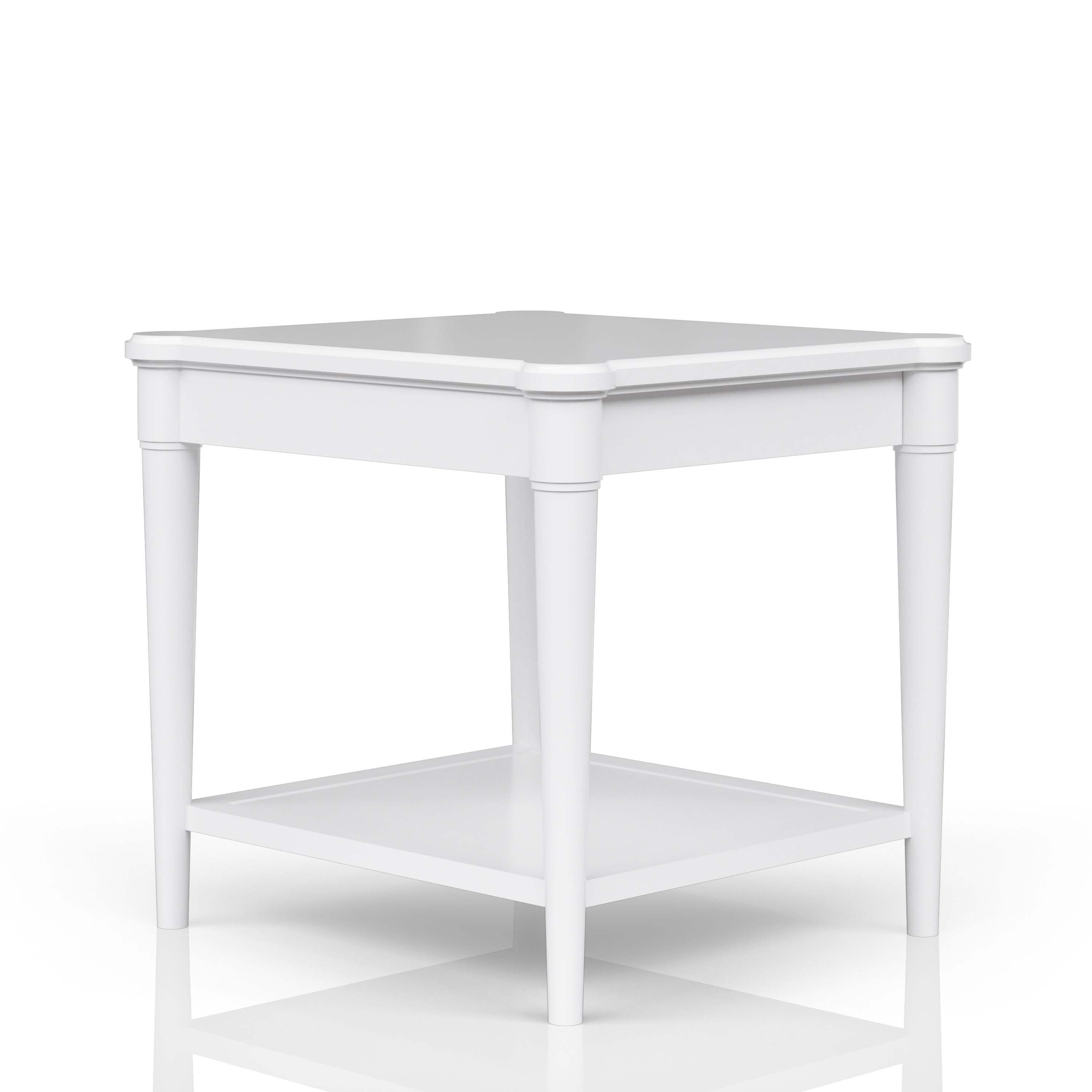 Red Barrel Studio® White Finished End Table With Storage Drawer | Wayfair