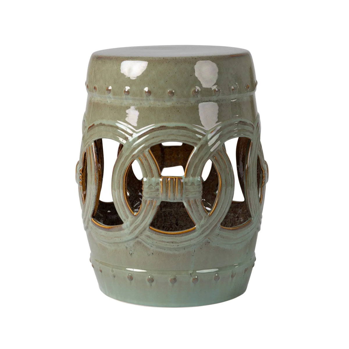 PatioSense Patio Sense Large Medallion Ceramic Garden Stool ,Table ...