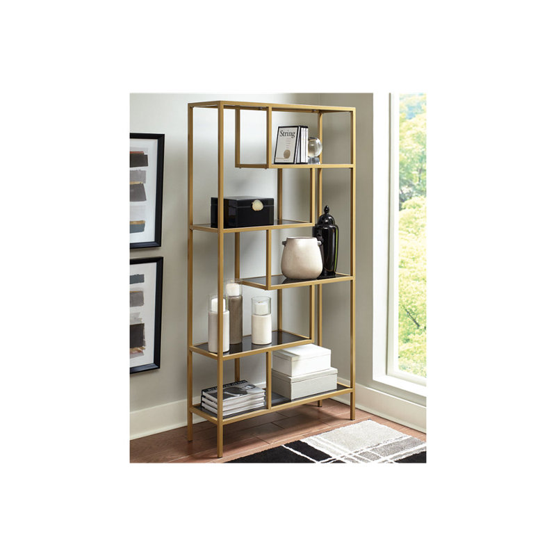Etta Avenue™ Liliana 70.25" H x 36" W Metal Etagere Bookcase & Reviews ...