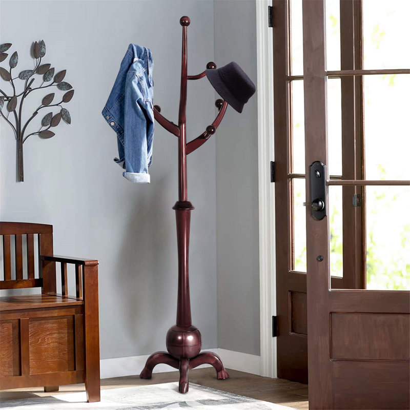 Wildon Home® Janiya Solid Wood Freestanding 8 - Hook Coat Rack ...