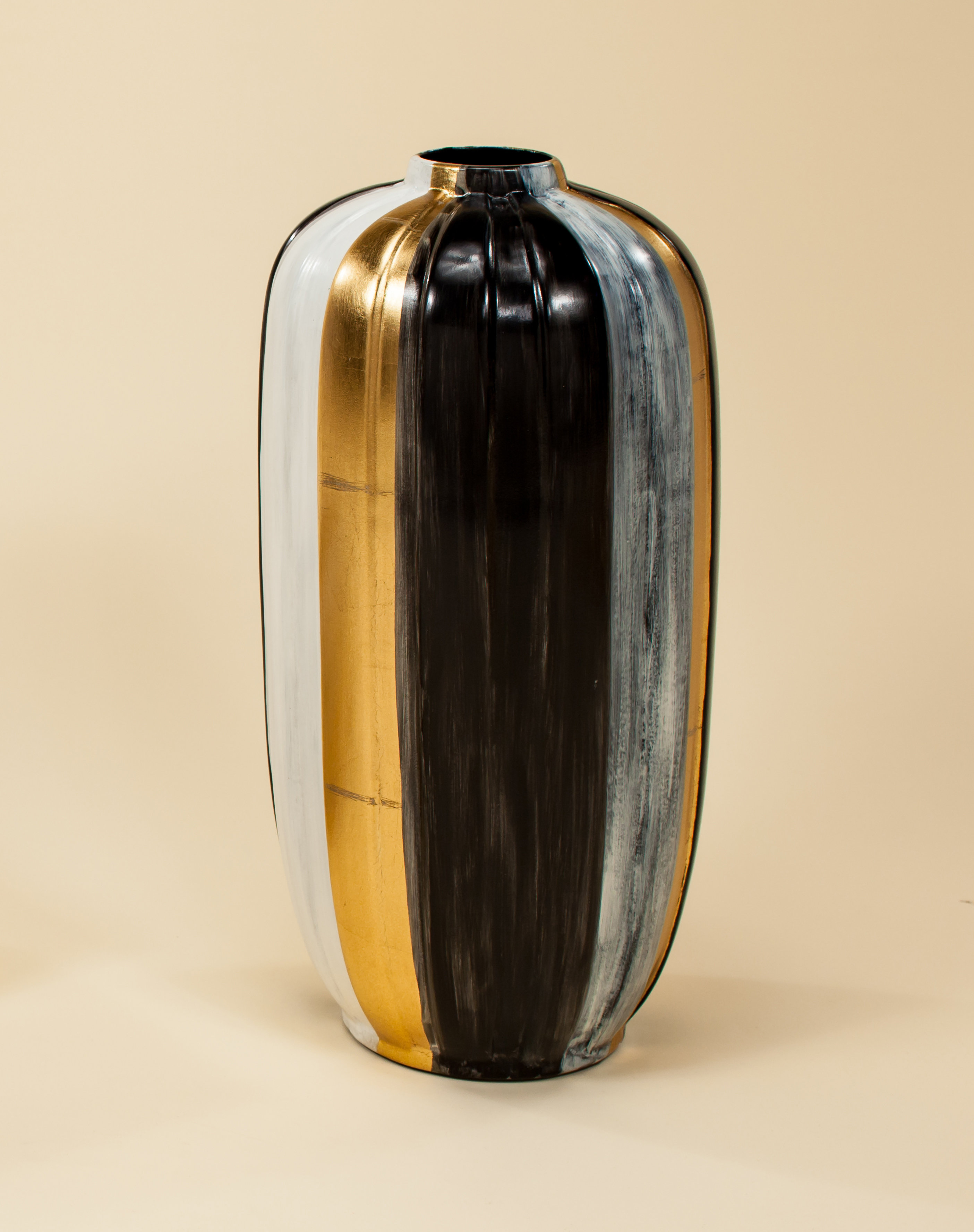 Artmax Black/Gold/Gray 18.5" Porcelain Table Vase | Perigold