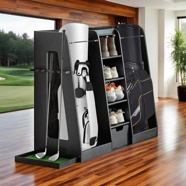 WFX Utility™ Golf Bag Storage Organizer For Garage, Premium Wooden 2 ...