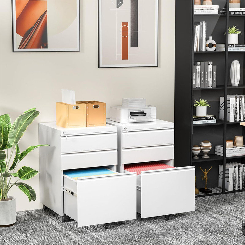 Latitude Run® Filing Cabinet Filing Cabinet with Lock, 3 Drawer and ...
