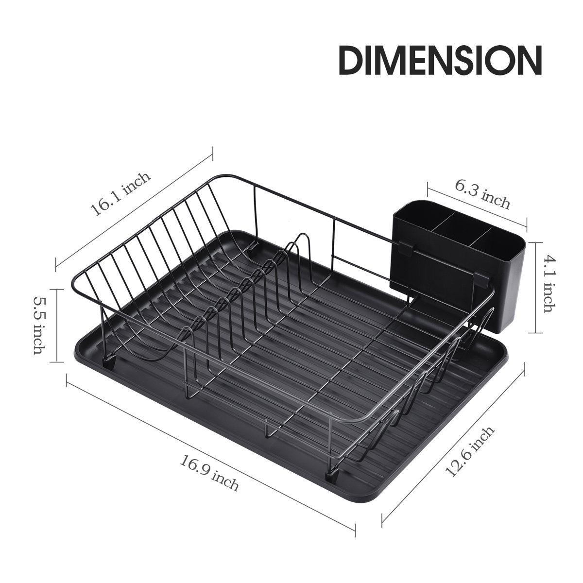 KINGRACK Metal Dish Drying Rack, Kitchen Dish Rack, Plate Rack,Extra ...