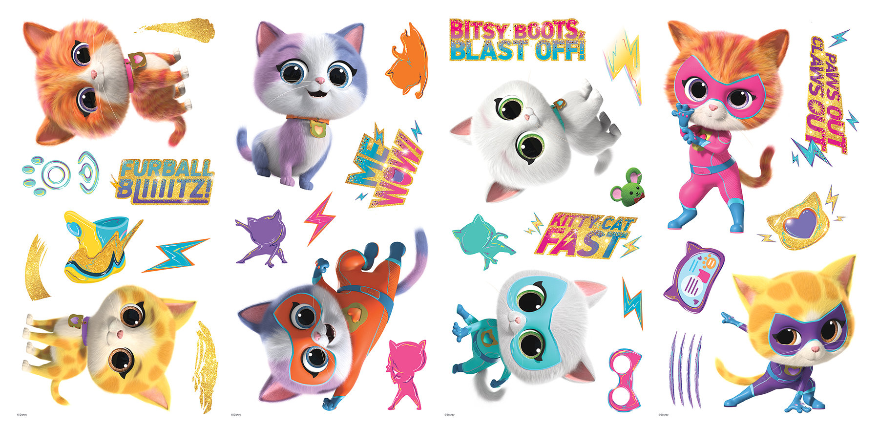 Room Mates Disney Jr SuperKitties Wall Decal Kit - Wayfair Canada