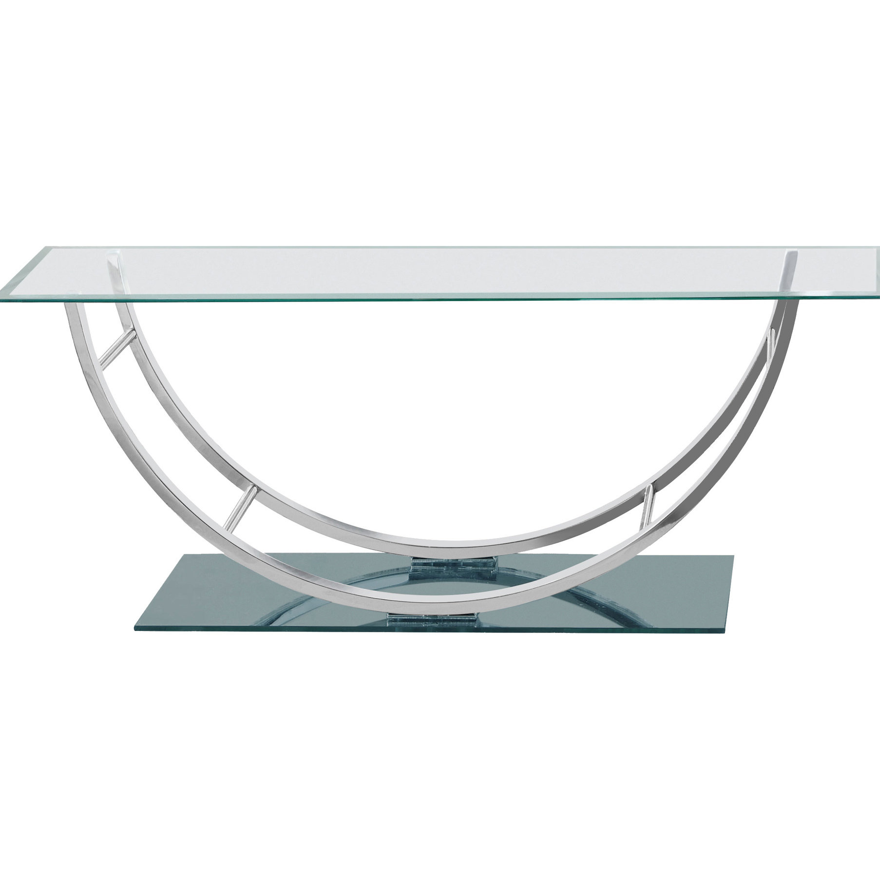 Ivy Bronx , Glass, Rectangular, U - Shaped, Coffee Table, Curved Layout, Comfort, Style ...