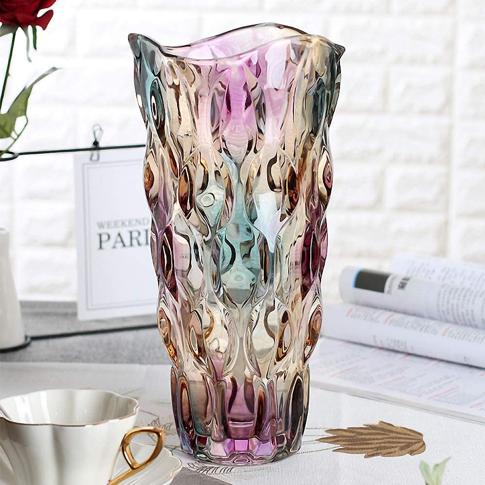 House of Hampton® Callendale Pink/Blue 11.8" Indoor / Outdoor Glass ...