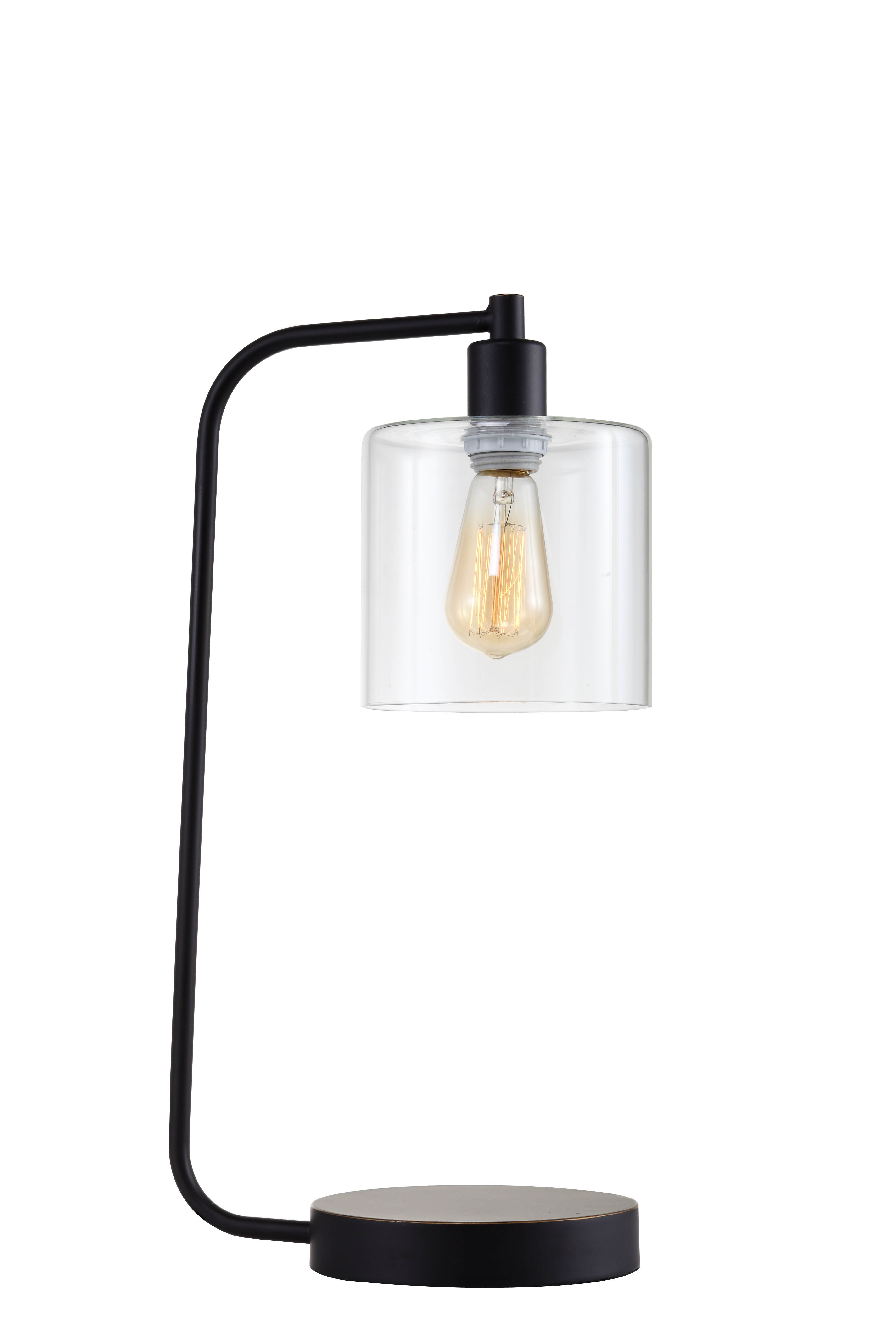 Gracie Oaks Heffington C-Shaped Metal 21" Desk Lamp | Wayfair