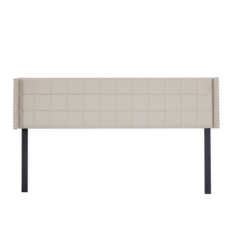 Wade Logan® Guarani Adjustable Height Upholstered Wingback Headboard ...