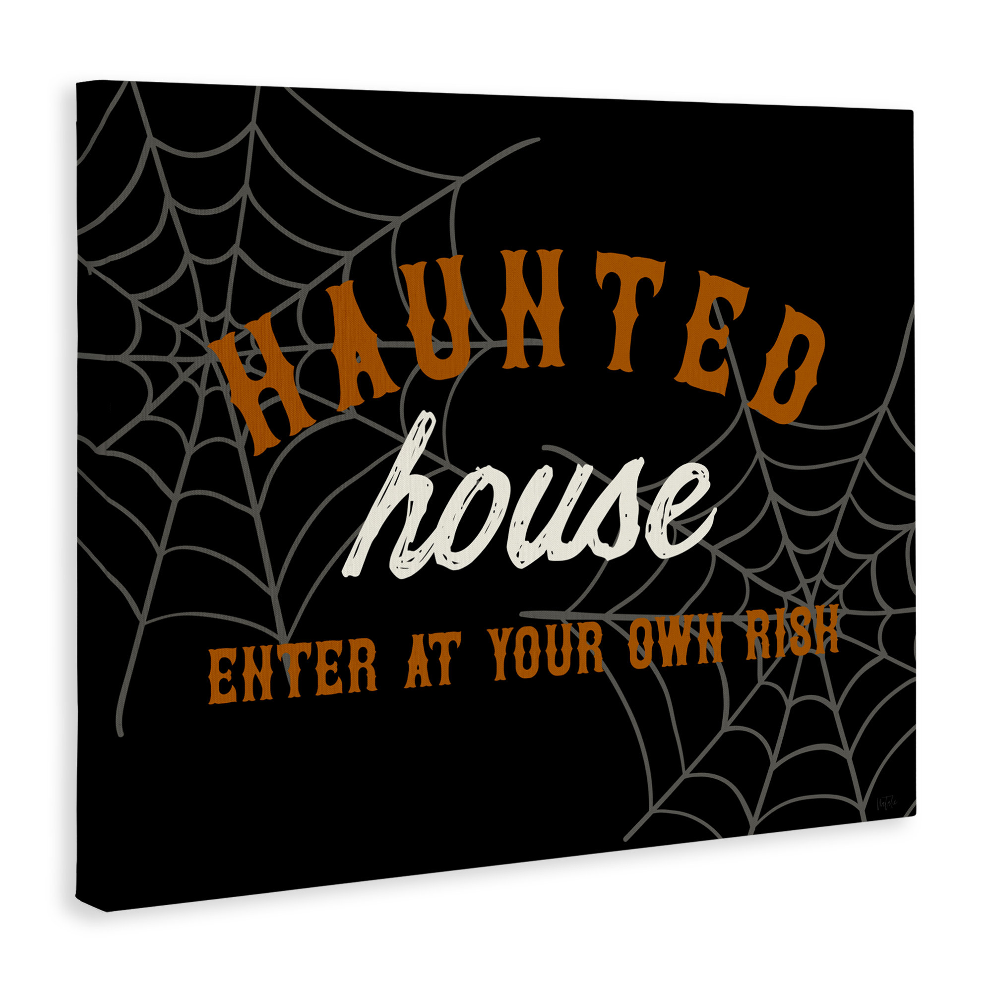 Orren Ellis Enter At Own Risk Haunted House Canvas, design by Natalie ...