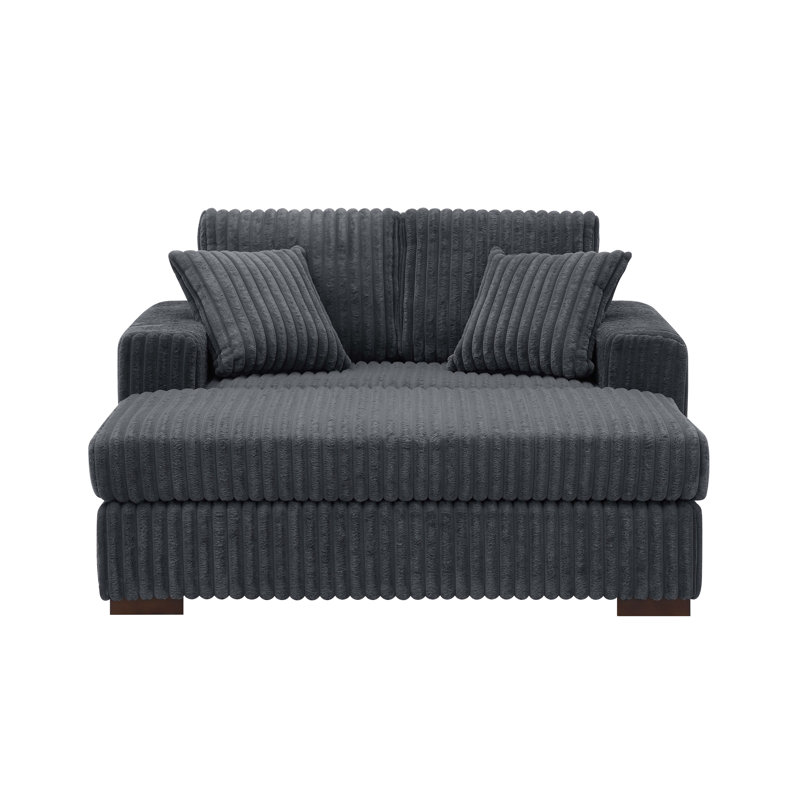 Latitude Run® Corduroy Ridge Oversized Chaise Lounge | Wayfair