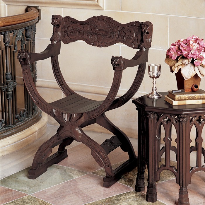 Design Toscano Medieval Cross Frame Armchair | Wayfair