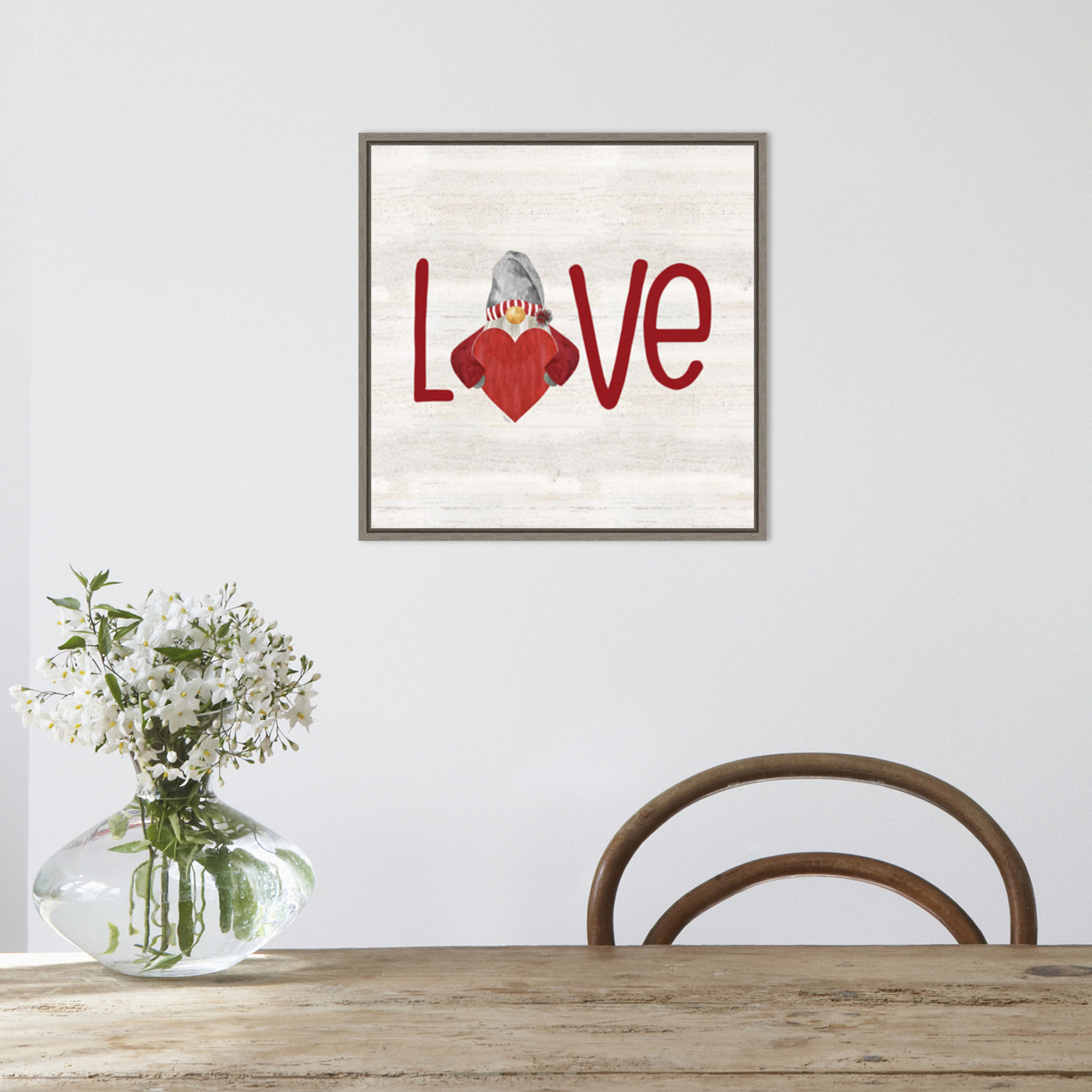 The Holiday Aisle® Valentine Gnomes III Love By Tara Reed Framed Canvas ...