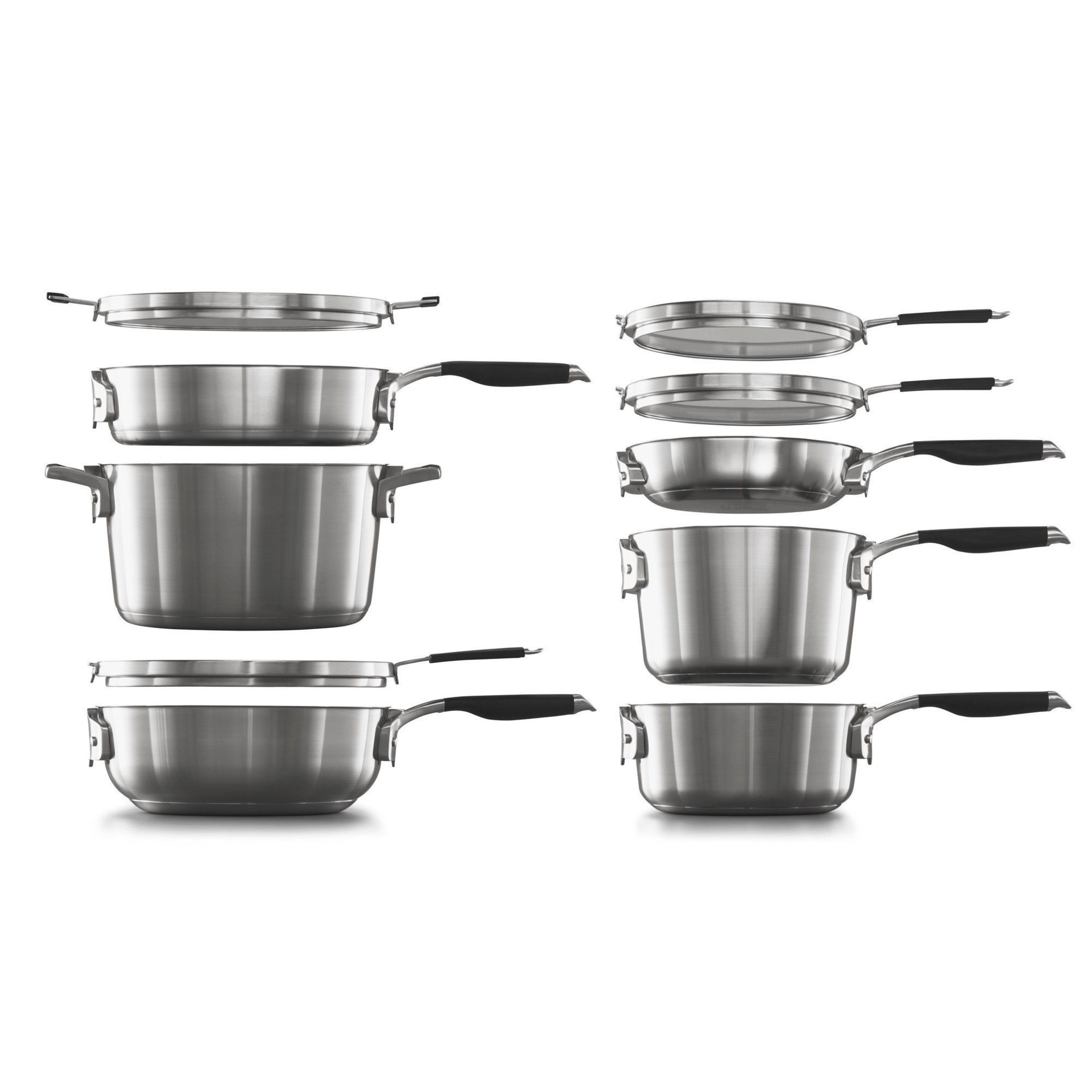 Calphalon Select By Calphalon Space 10-Piece Stainless Steel Cookware ...