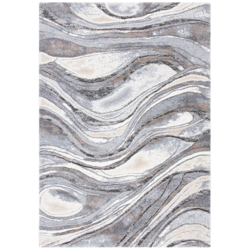 Etta Avenue™ Makenna Abstract Gray/Beige/Brown Area Rug & Reviews | Wayfair