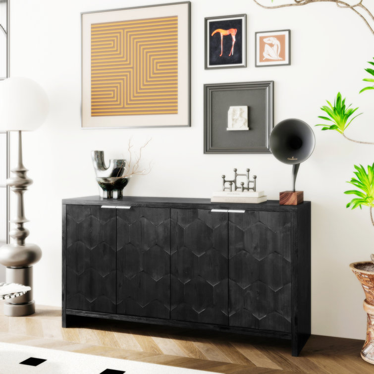 Gracie Oaks Multifunctional Storage Cabinet with Panel Design Easy ...