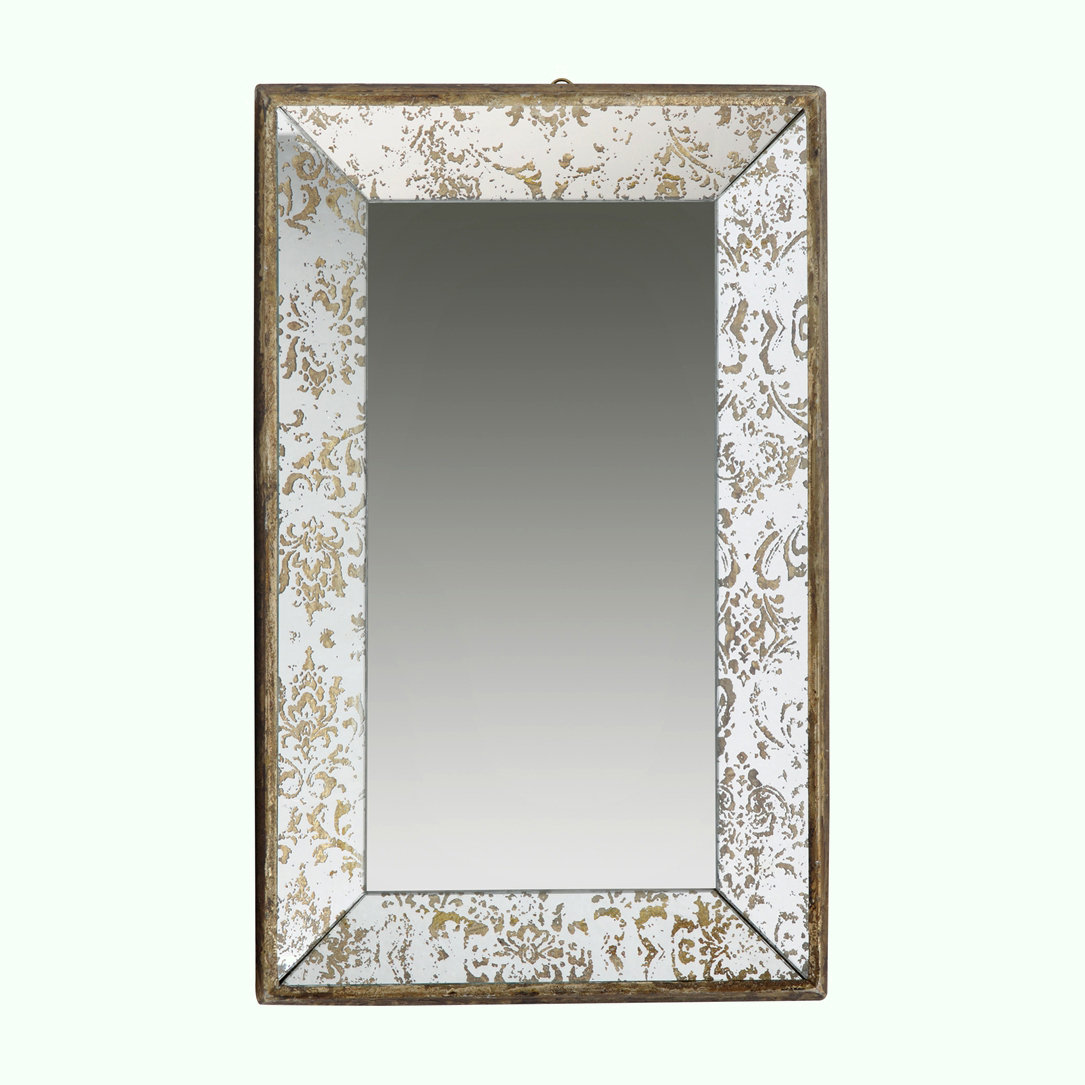 Gracie Oaks 20" x 12" Rectangle Mirror, Mirrored Display Tray | Wayfair
