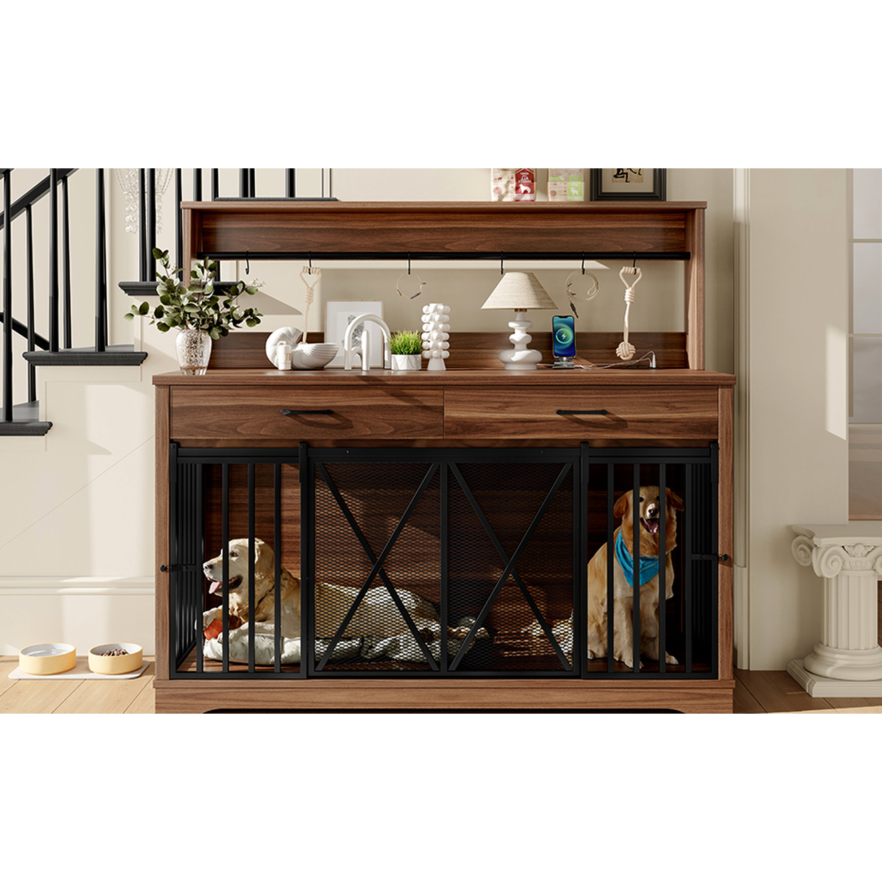 Archie & Oscar™ Heavy Duty Pet Barrier Dog Cage For Extra Large Or Two ...