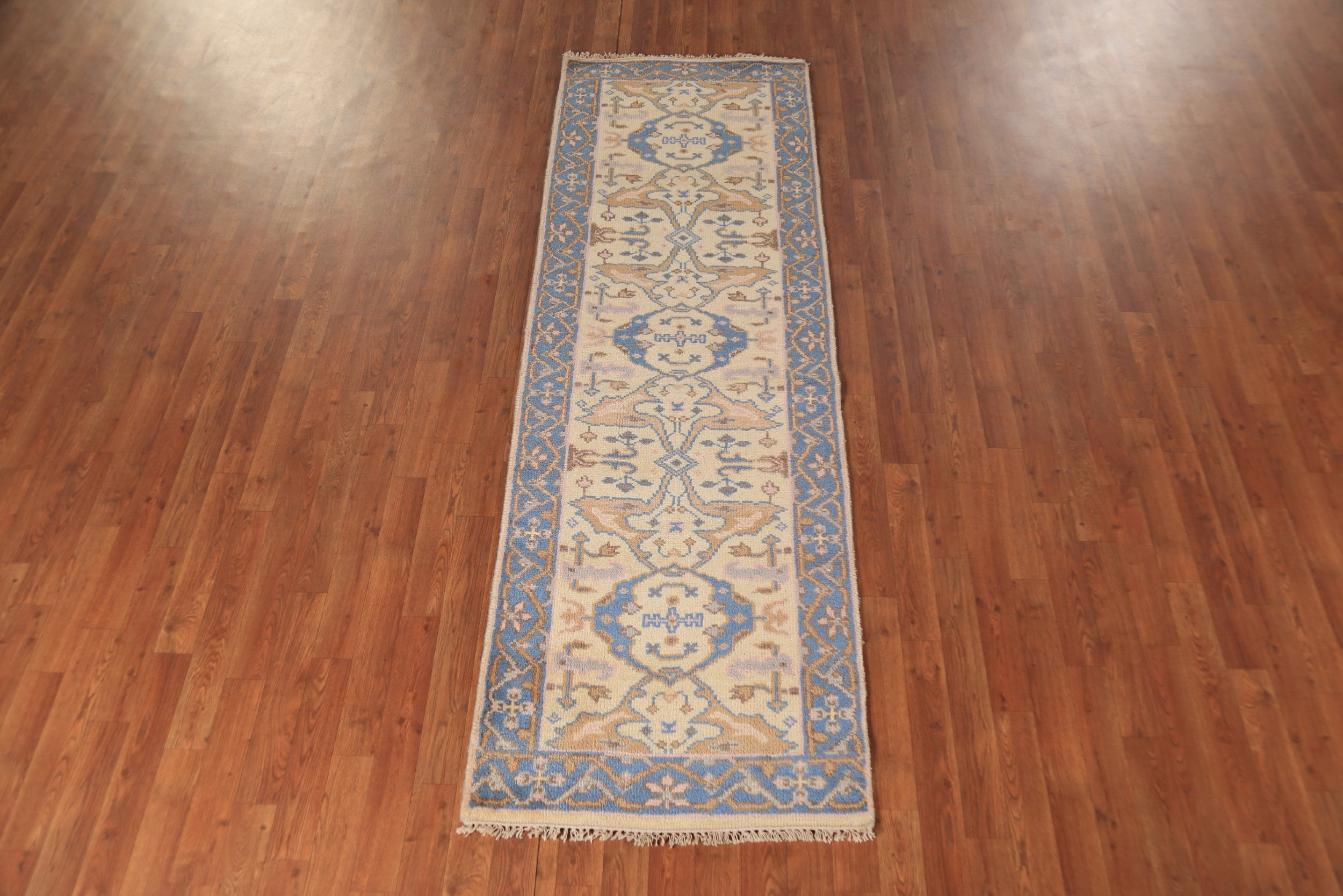 Wildon Home® Earth Tone Wool Oushak Oriental Runner Rug 3x8 | Wayfair