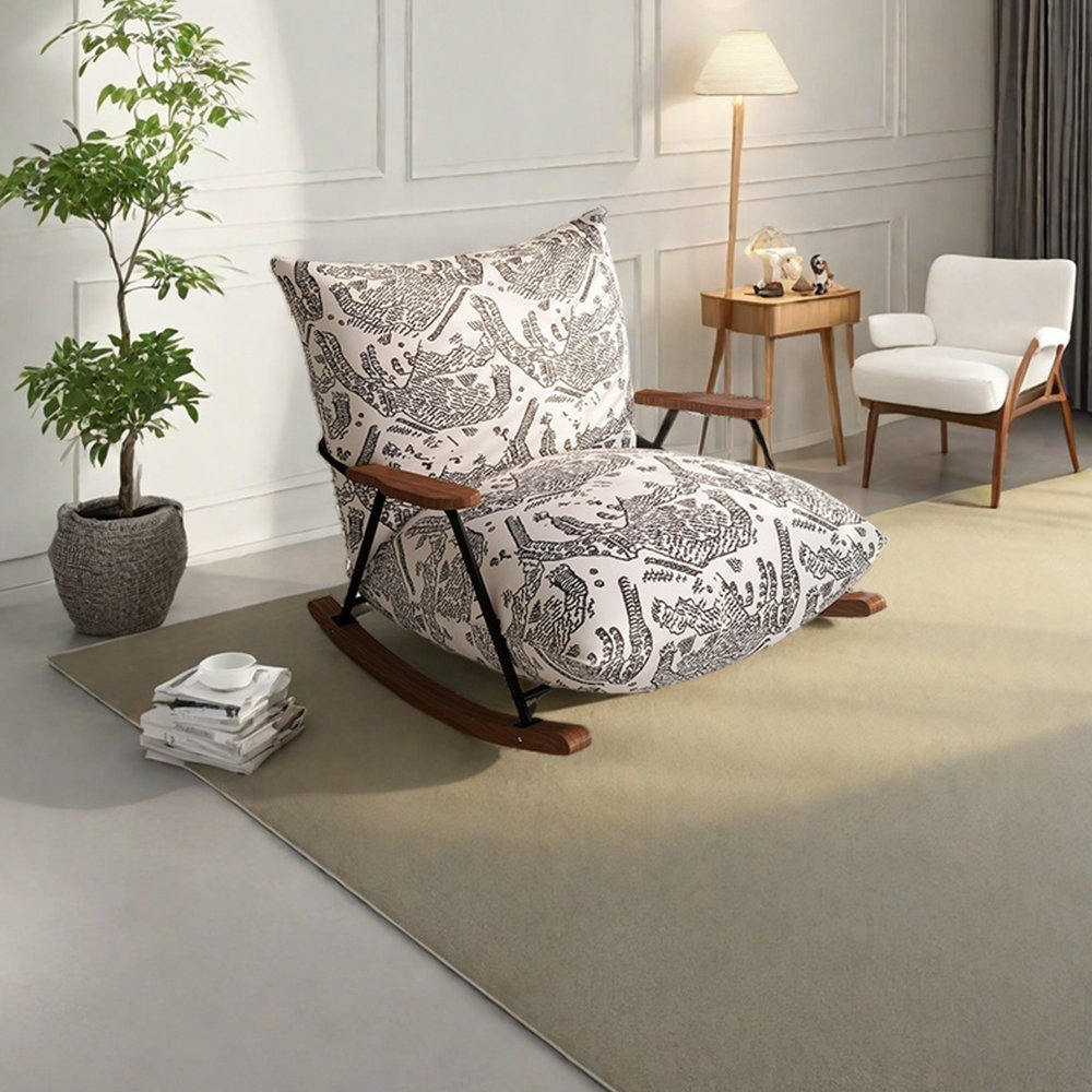 Elegant Home Furnishings.s Ergonomically designed anti-rollover rocking ...