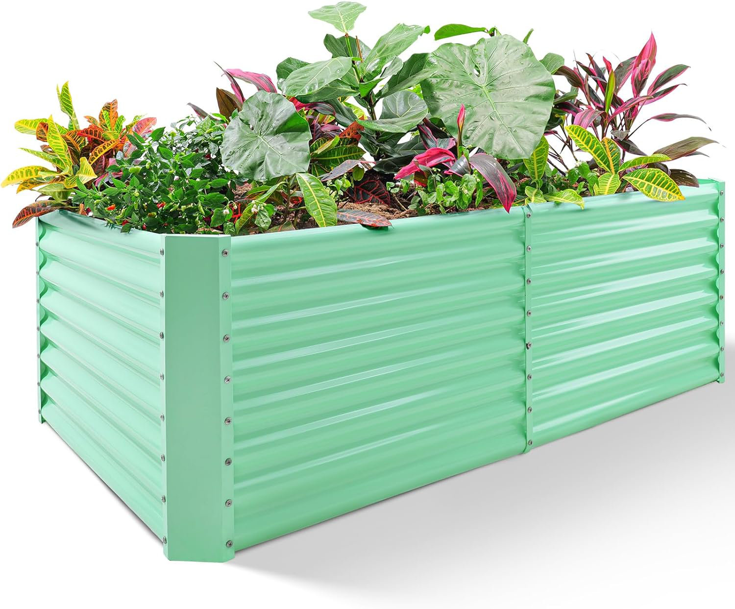 Arlmont & Co. Rectangular Planting Bed,6x3x2FT Outdoor Large Planter ...
