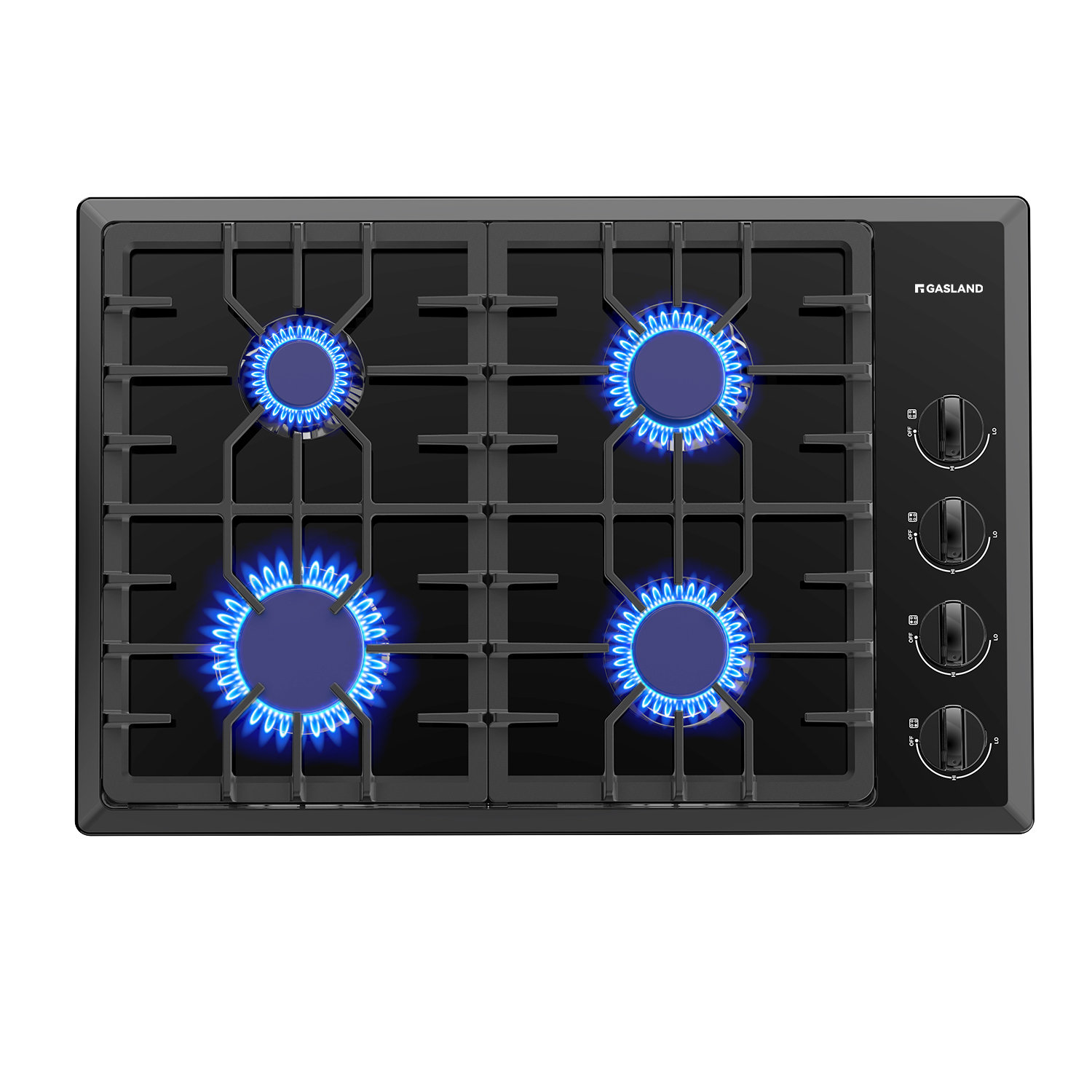 GASLAND 30 in. NG/LPG Convertible Gas Cooktop in Porcelain Enamel with ...