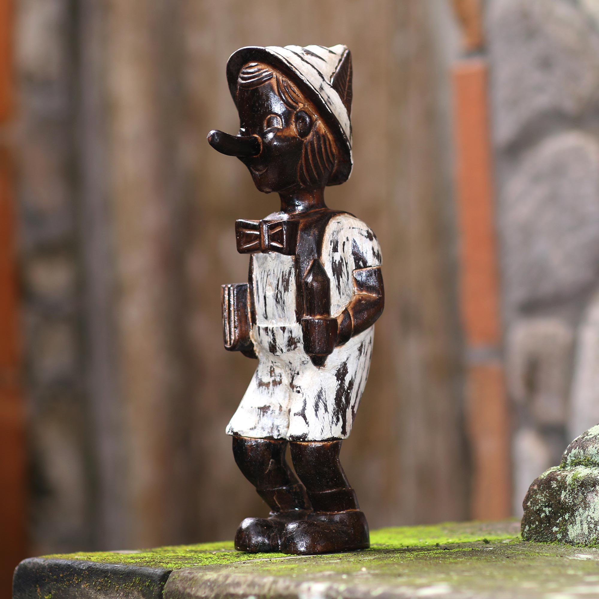 Trinx Josiya Playful Boy Solid Wood Figurine | Wayfair