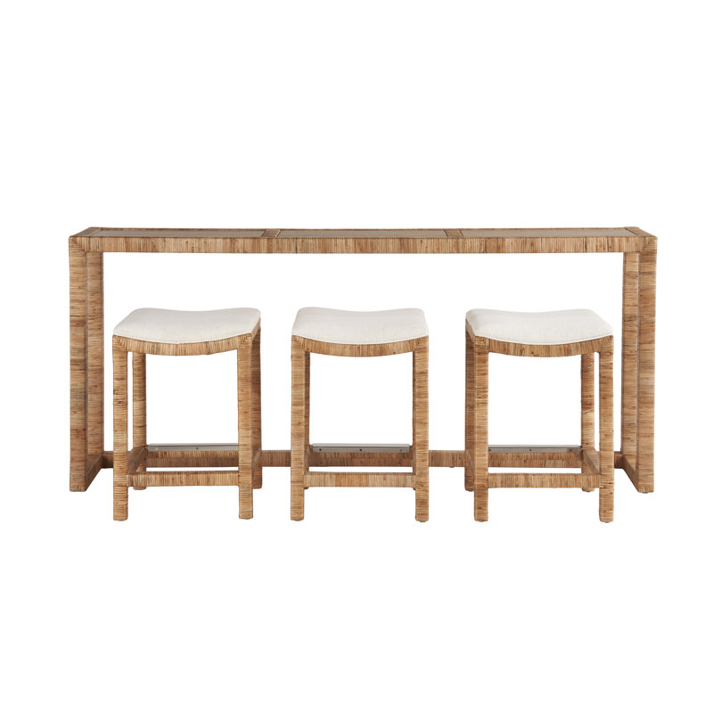 Birch Lane™ Rosalie 82" Console Table and Stool Set | Wayfair