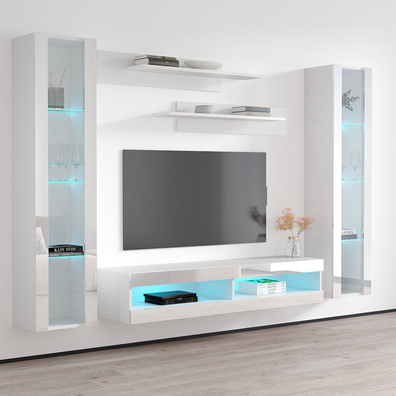 Orren Ellis FLYAB2 Floating Entertainment Center for TVs up to 70 ...