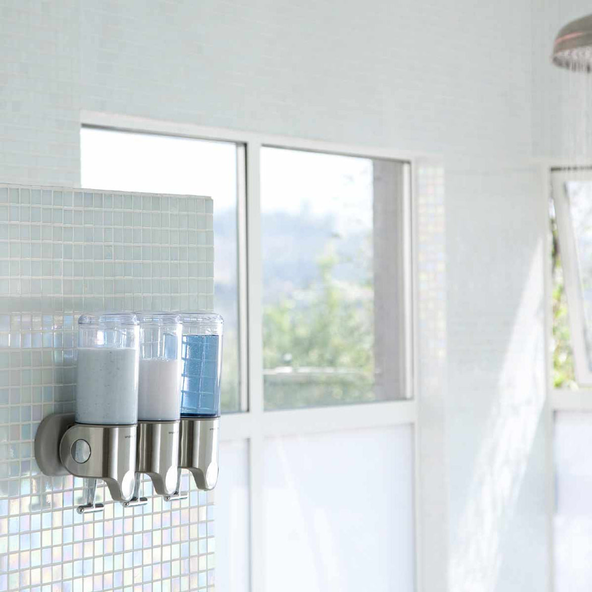 simplehuman Wall Mount Shower Pump, Shampoo and Soap Dispensers ...