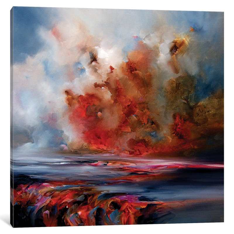 Latitude Run® Reflect Heat Painting on Wrapped Canvas | Wayfair