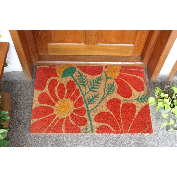Lark Manor Andrejka Non-Slip Floral Outdoor Doormat & Reviews | Wayfair
