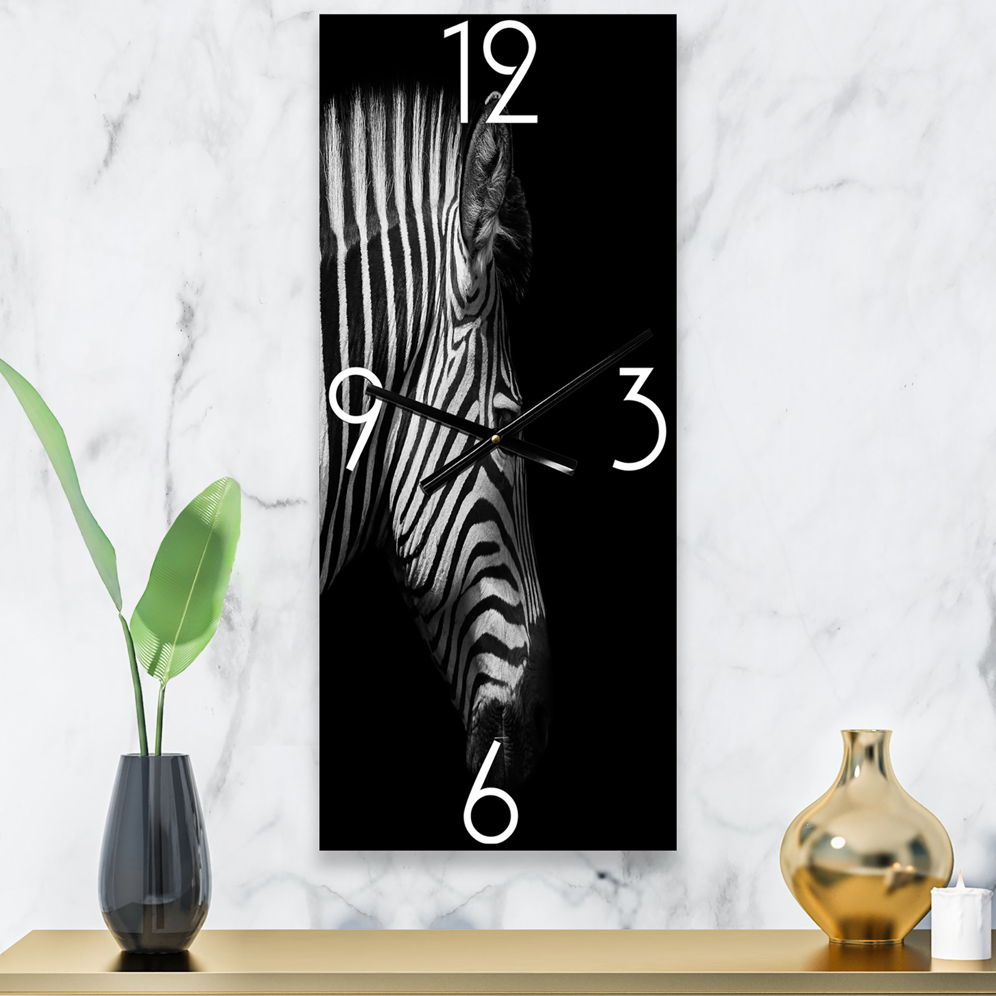 East Urban Home Monochrome Portrait of Zebra Head - Farmhouse Wall ...