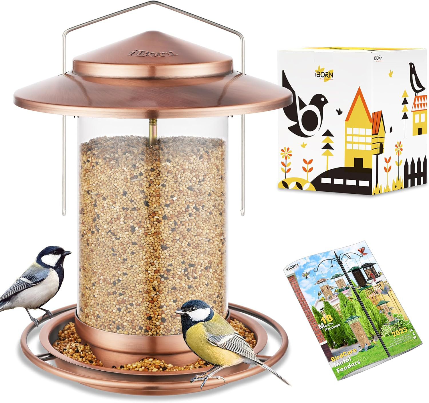 Latitude Run® Bird Feeders For Outdoors Hanging,Metal Bird Feeders For ...
