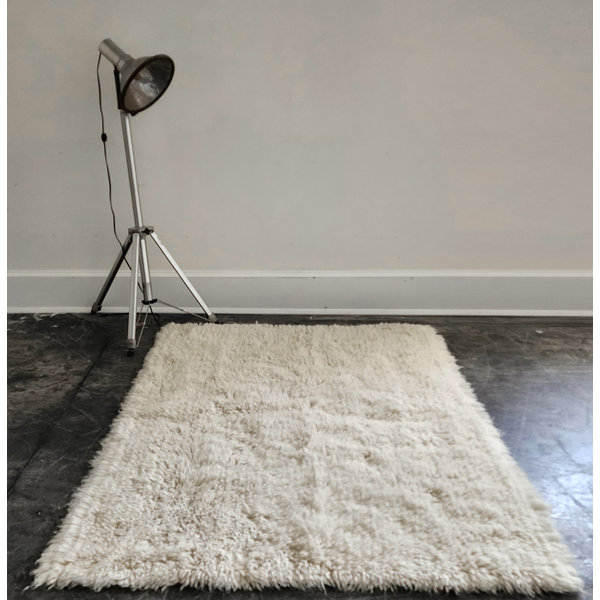 Dakota Fields Flokati Rug Rectangle Tanessa shaggy Wool Area Rug | Wayfair