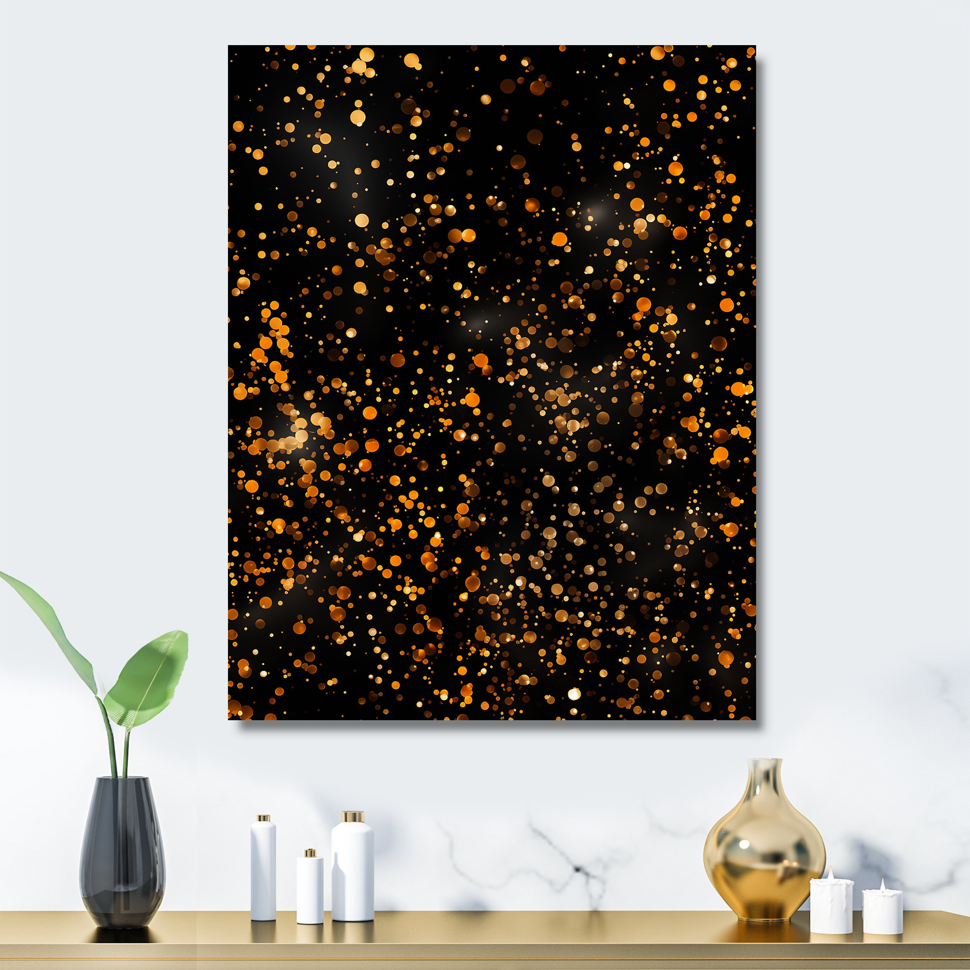 Ivy Bronx Yellow And Black Fireworks Modern Explosions - Fireworks ...