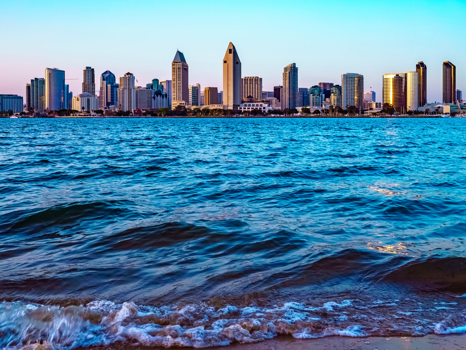 Made & Curated Colorful San Diego Skyline from Coronado Island | San ...