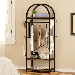 Metal Hall Trees You'll Love | Wayfair