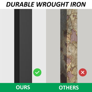 HOMLUX Lovmor Hand Rails for Outdoor Steps, Wrought Iron Railing, Porch ...