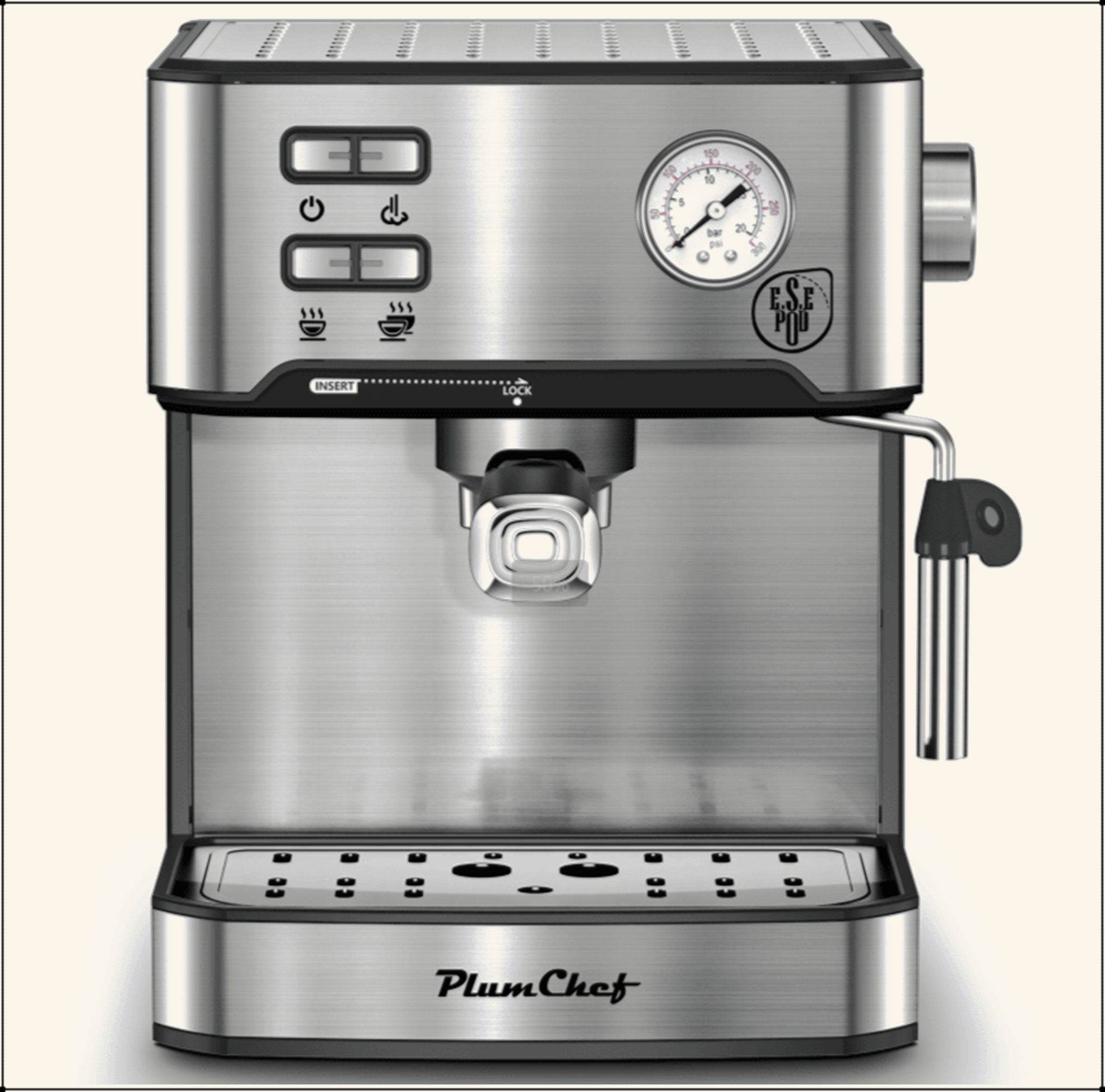 ZHONGSHANJUFU 1350W Semi-Automatic Coffee Machine 20Bar Professional ...