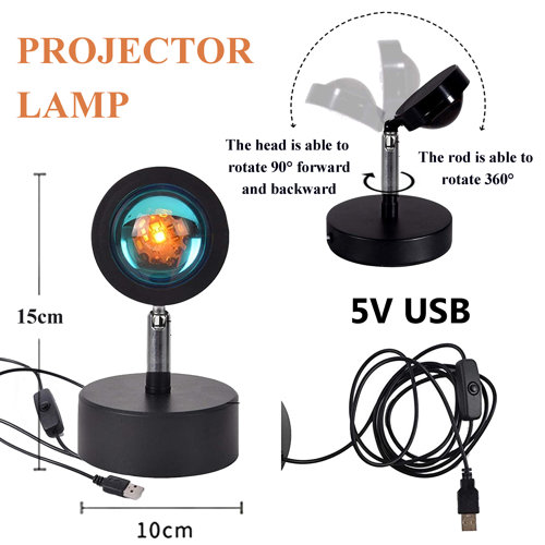 Wrought Studio Sunset Light Projector Led Table Lamp & Reviews | Wayfair
