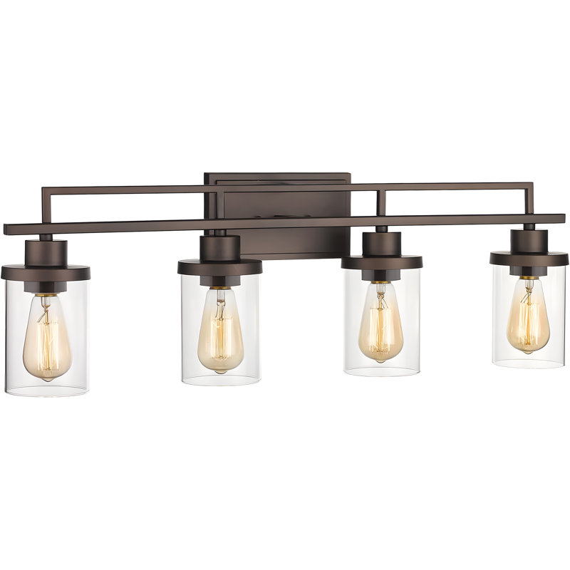17 Stories 4-Light Vintage Vanity Light, Oil Rubbed Bronze Bathroom ...