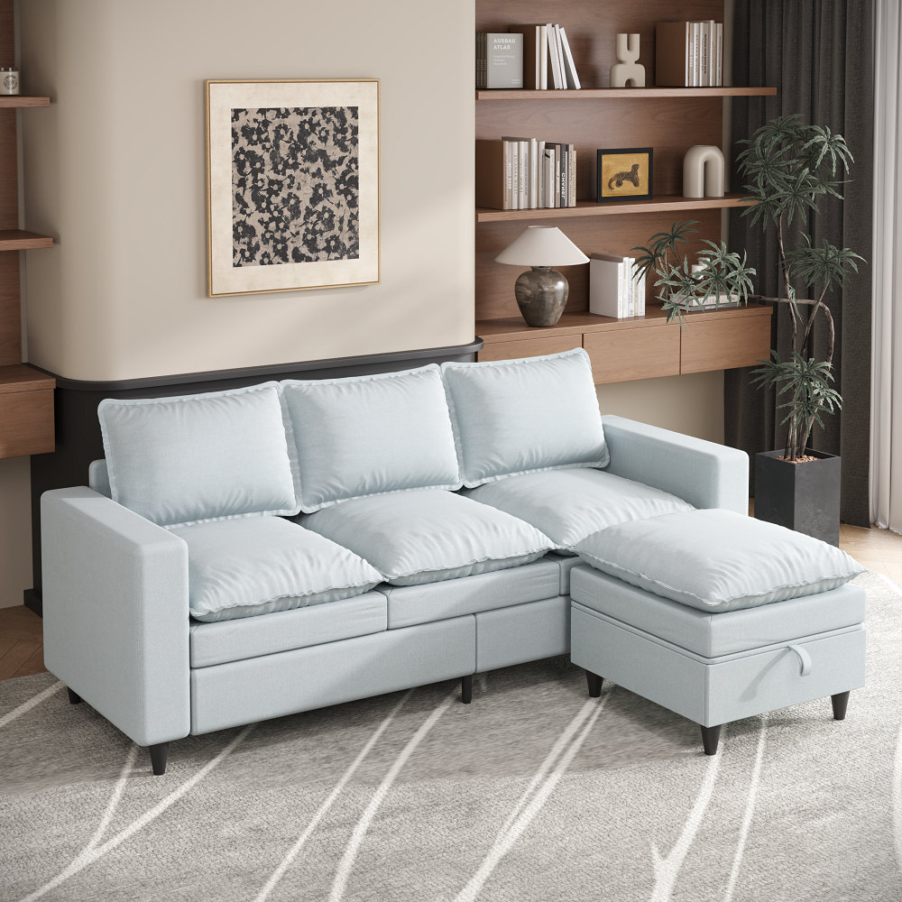 DYD Dyd-modern Style Triple Sofa, 4 Colors | Wayfair