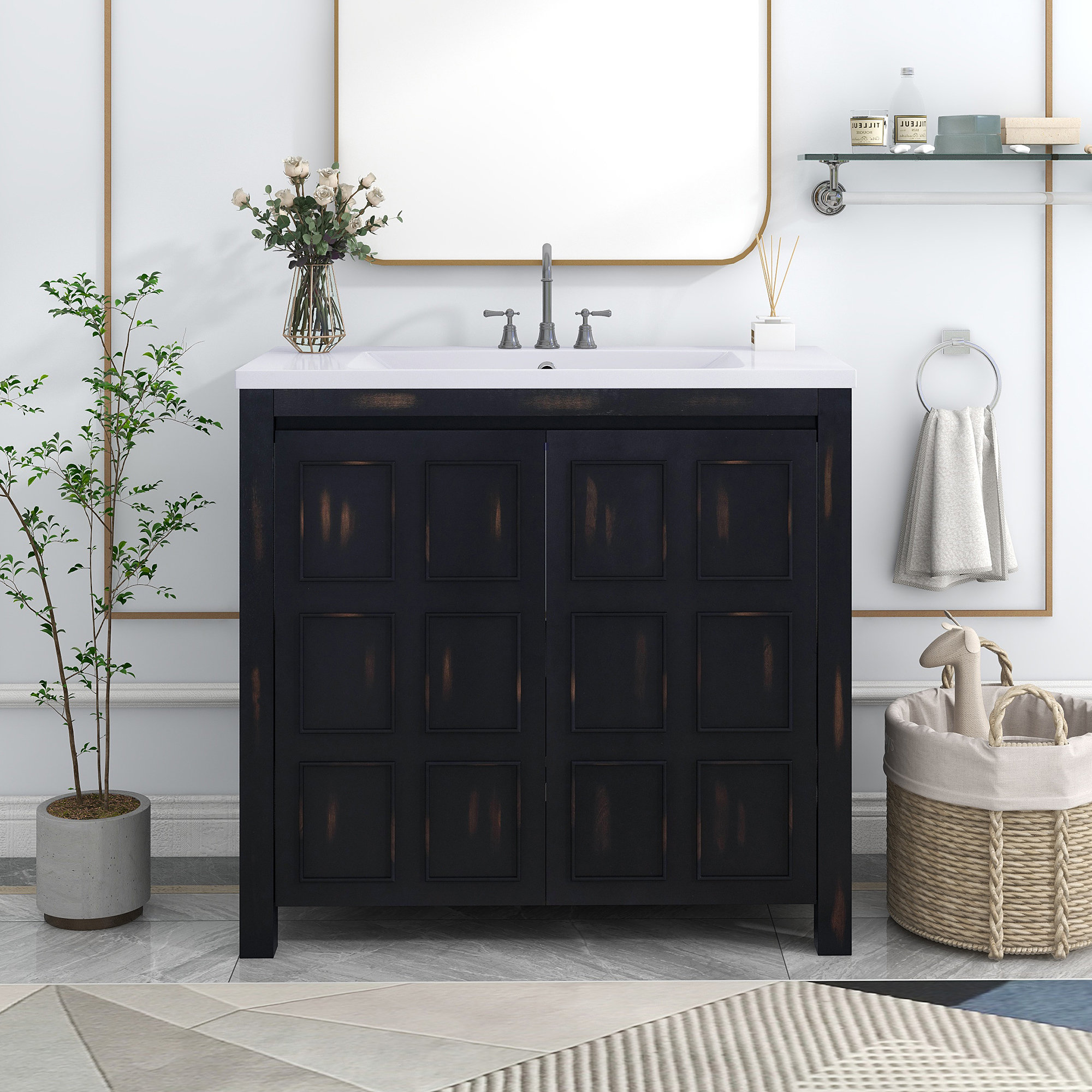 Tryimagine 18 Single Bathroom Vanity Base Only | Wayfair