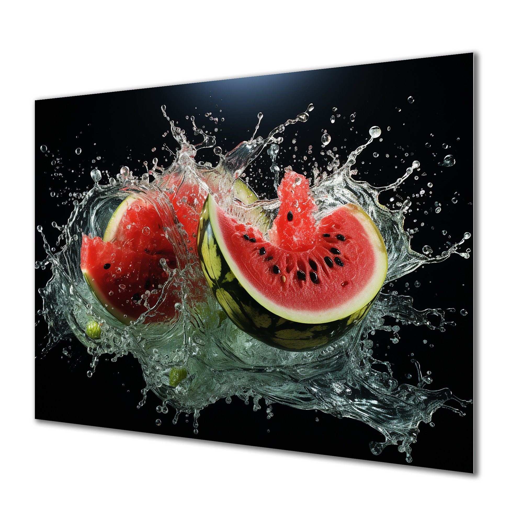 Latitude Run® Red Fruitful Watermelons - Melon Metal Wall Art MT135279 ...